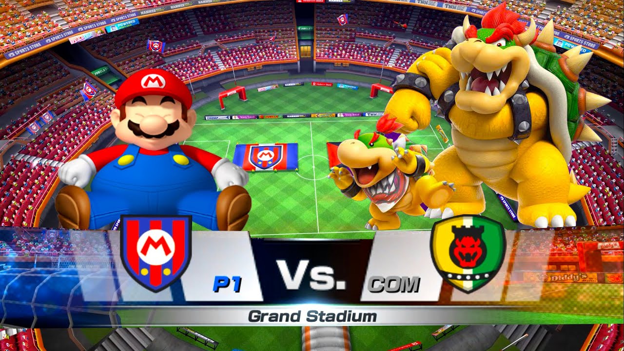 Mario Sports Superstars Football Mario/ Birdo vs Bowser & Bowser Jr ...