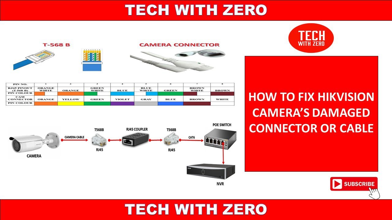 HOW TO REPAIR OR FIX DAMAGED CCTV CAMERA CABLE | HIKVISION - YouTube