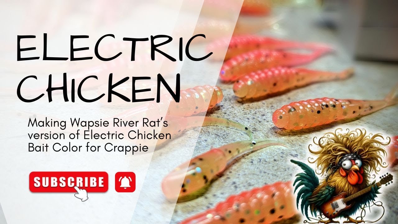 Making Electric Chicken Color Soft Plastic Lure for Spring Crappie ...
