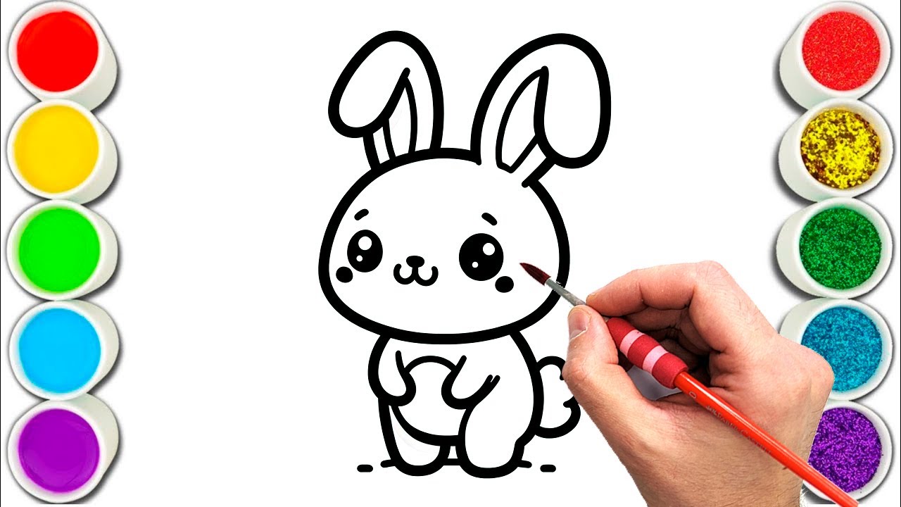 Hare Drawing, Painting & Coloring For Kids and Toddlers_ Child Art ...