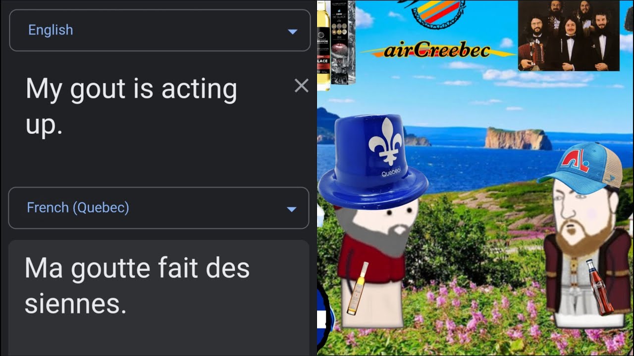 "My gout is acting up." in different languages meme - YouTube