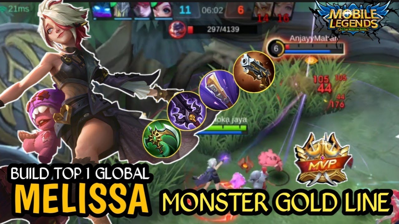 TUTORIAL MELISSA GOLD LINE ~ GAMEPLAY MELISSA ~ BUILD TOP GLOBAL ...