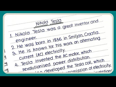 Nikola Tesla | 10 lines on Nikola Tesla in English #essay #10lineessay ...