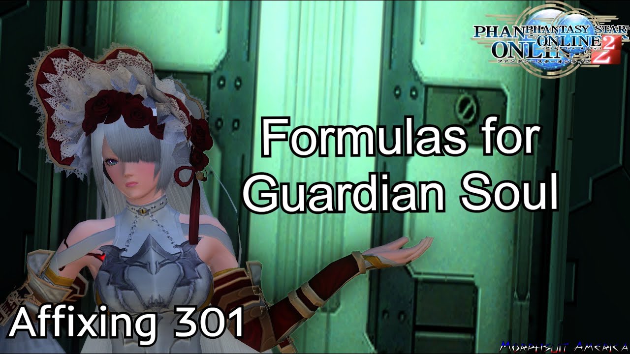 PSO2 - Making Guardian Soul Formulas Affixing 301 - YouTube