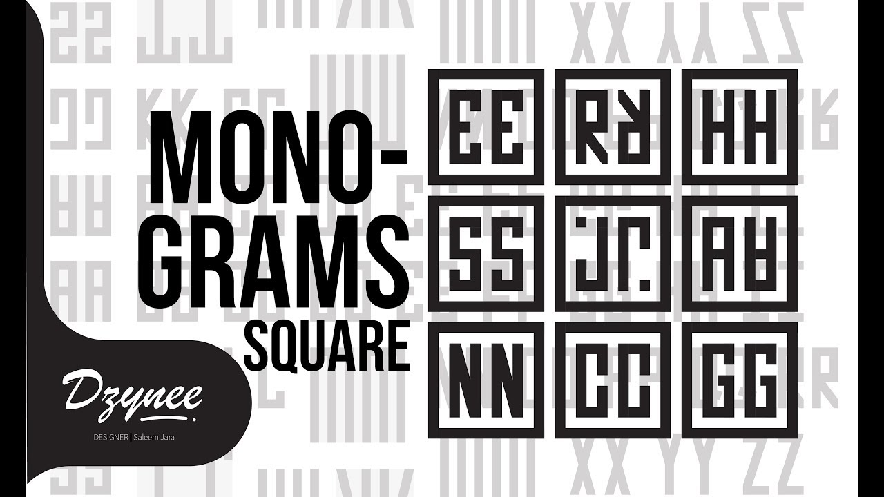 Illustrator Tutorials | Square Monograms - YouTube