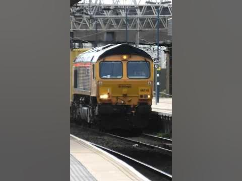 GBRF Class 66 fantastic Tones passing Stafford Station #railways #train #tones - YouTube