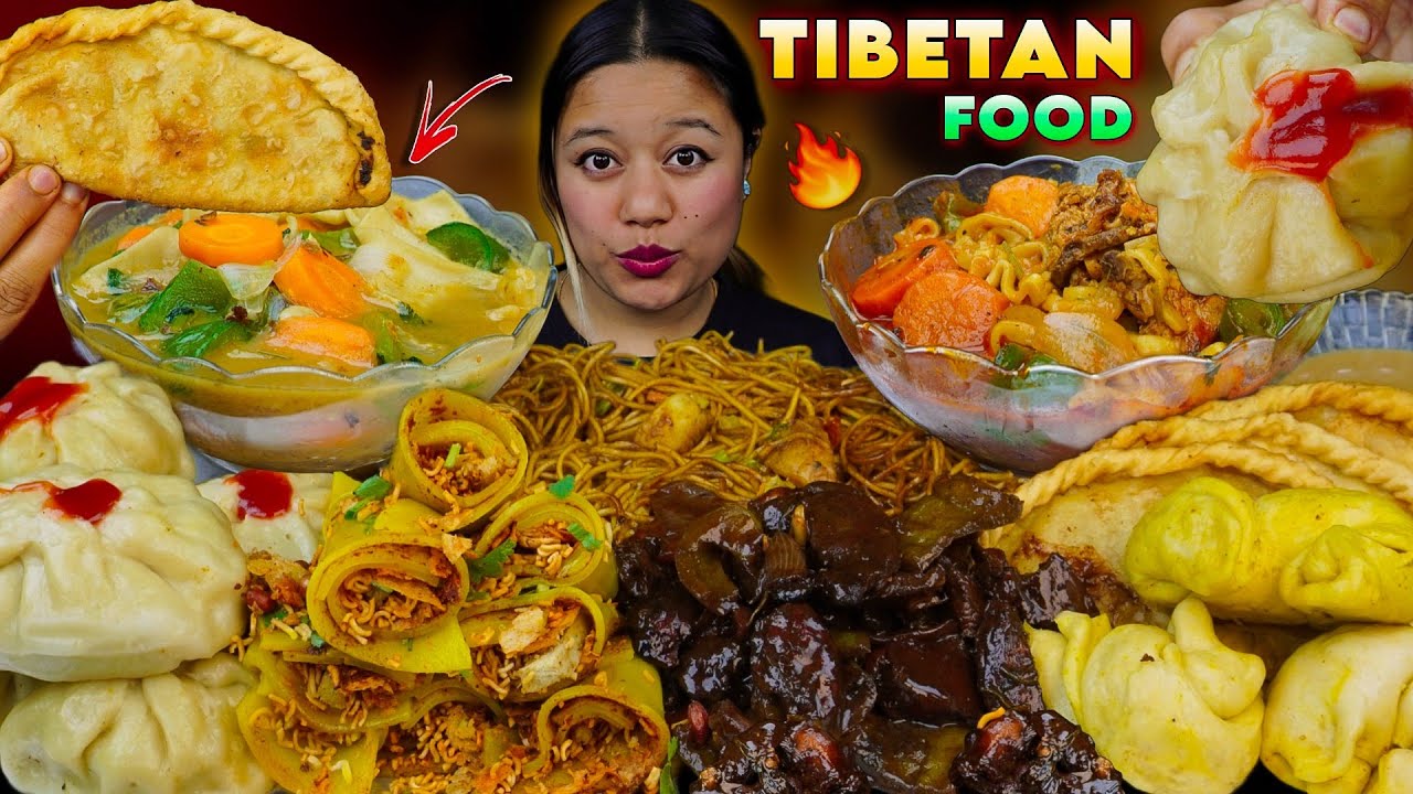 Tibetan Food Mukbang| Thenthuk, Shapta, Tingmo, Laphing, Thukpa, Momo ...