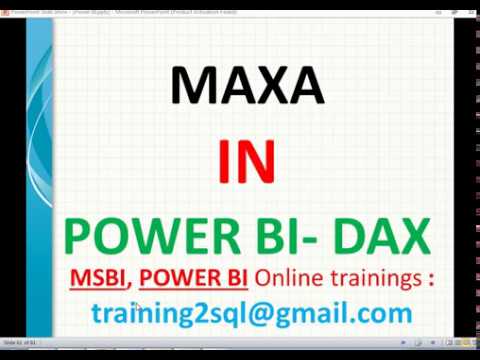 MAXA in Power BI | maxa in dax | max vs maxa in dax - YouTube