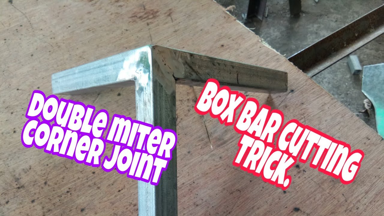 Double Miter Corner Joint || Box Bar Cutting Tricks - YouTube