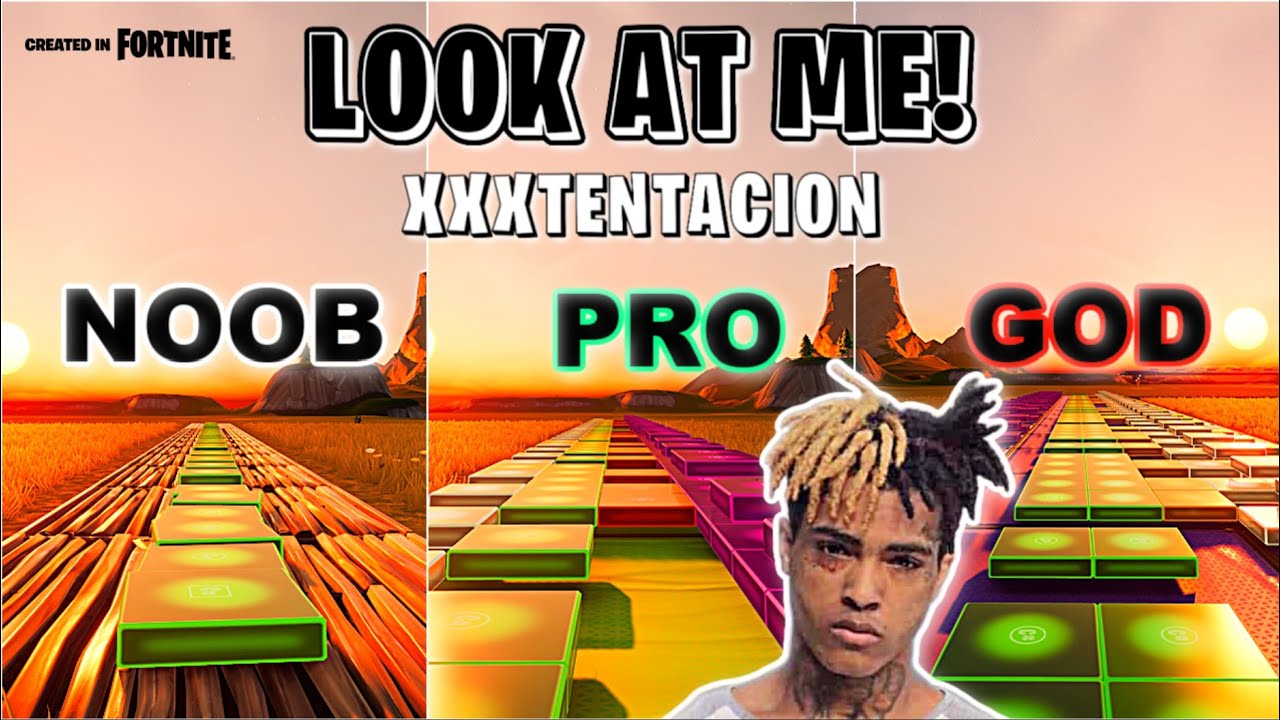 XXXTENTACION - Look At Me! - Noob vs Pro vs God (Fortnite Music Blocks) with map code! - YouTube