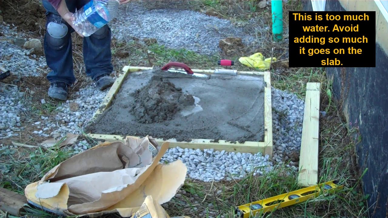 How to Mix Bagged Concrete - Problems - Part 2 - Concrete 101 - YouTube