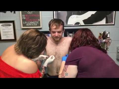Tandem Nipple Piercings @ Westminster Tattoo Company