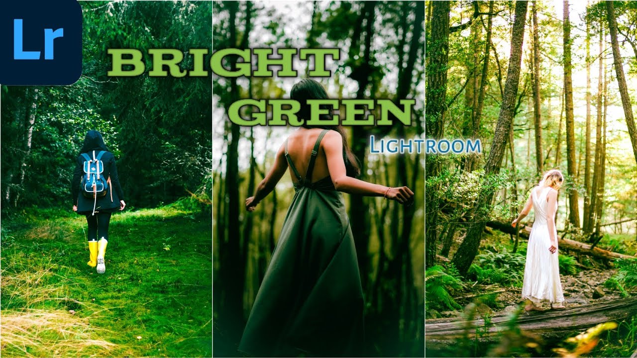 How to edit bright green |lightroom tutorial | moody green lightroom Mobile - YouTube
