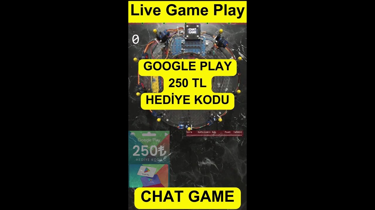 Chat Game - Google Play 250 TL Hediye Kartı Yarışması | 22.02.2025 ...