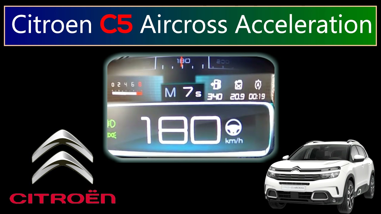 2021 Citroen C5 Aircross top Speed Acceleration test | 2.0 Diesel 174 ...