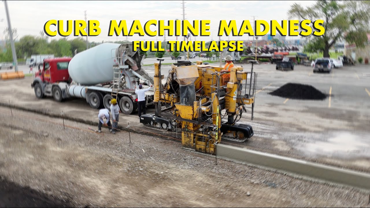 Concrete Curb Machine (Full Timelapse) - YouTube