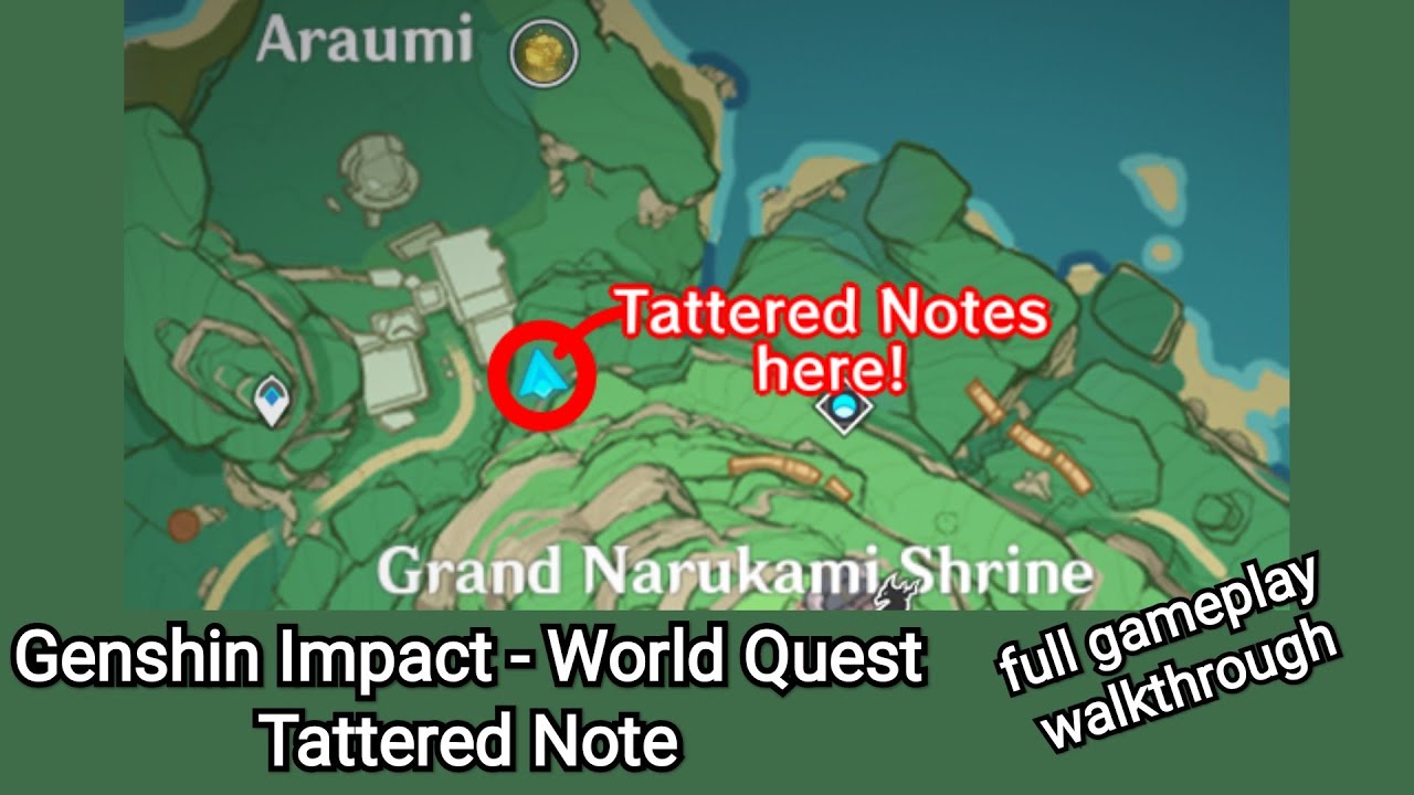 Genshin Impact - Inazuma World Quests: Shuumatsu Gaiden, Tattered Notes ...