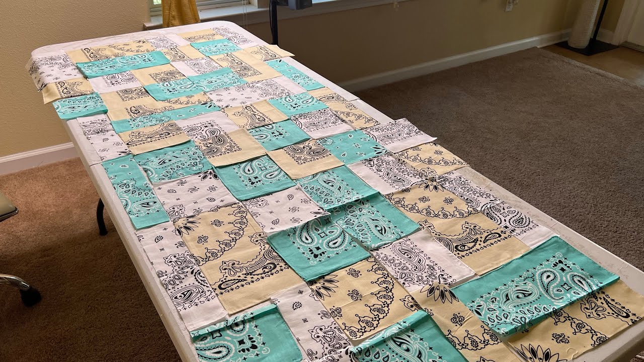 DIY| Stacked Patchwork Pants| Bandana Pants - YouTube