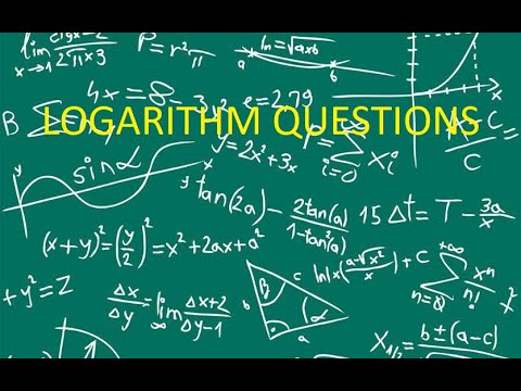 Logarithm questions - YouTube