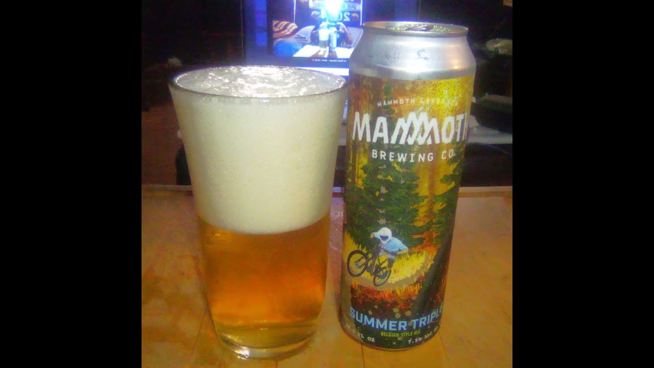 Mammoth Brewing Co Summer Triple Belgian Style Ale Beer Review! - YouTube