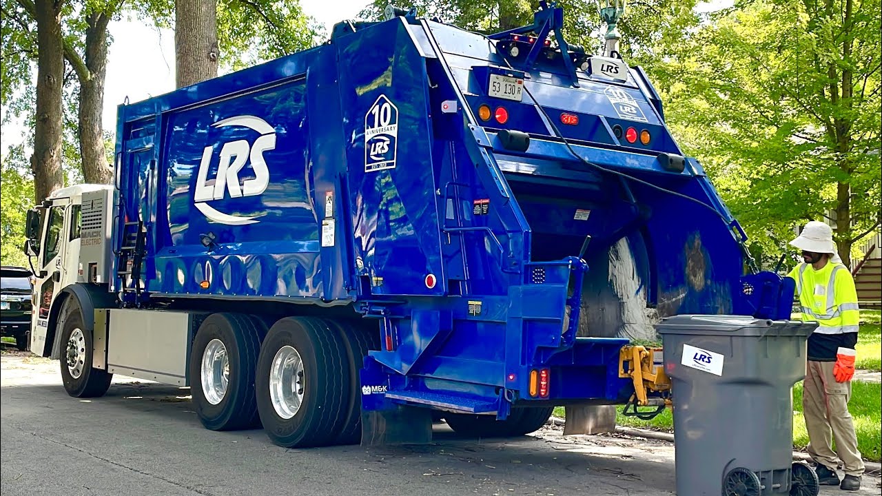 LRS Electric Mack LR Heil Rear Loader Garbage Truck - YouTube