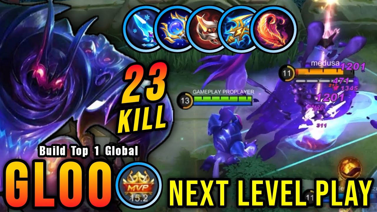23 Kills!! Next Level Play Gloo Best Build Damage!! - Build Top 1 Global Gloo ~ MLBB - YouTube