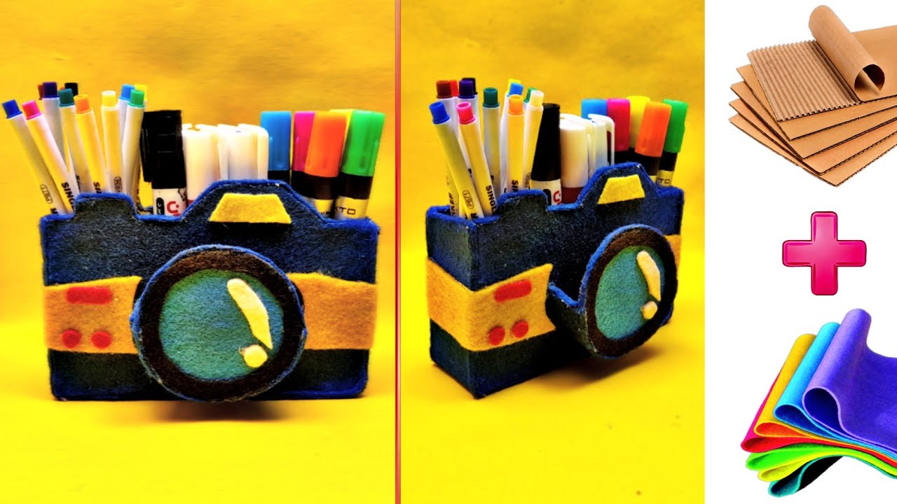 DIY/How to make pencil box with cardboard/pencil case diy - YouTube