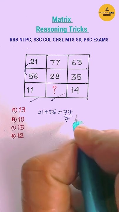 fully matrix trick🛩️ | #reasoningquestions #maths #logicallreasoning #logicalreasoning # ...