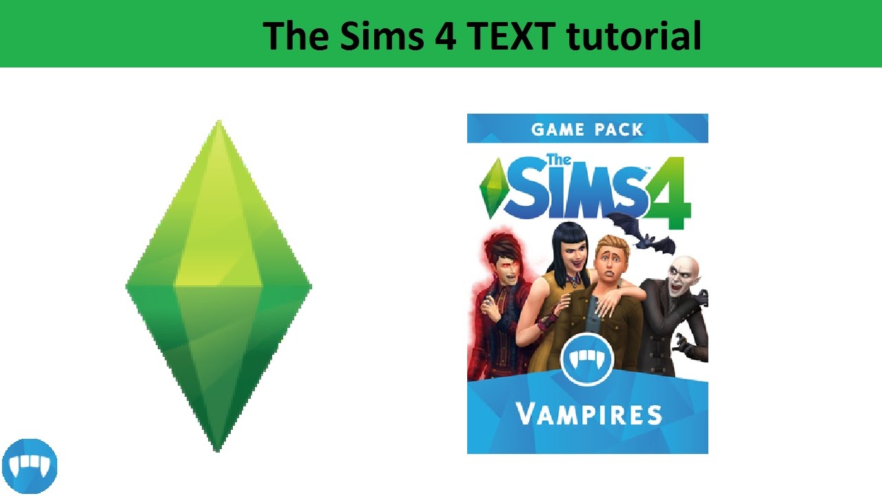 The Sims 4 Text Tutorial: Vampires game pack - YouTube