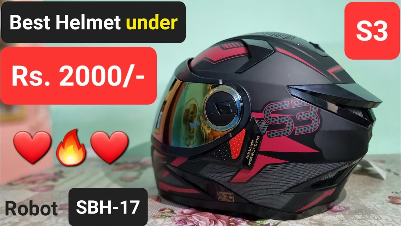 Full Face Helmet Under Rs.2000 🔥 | Steelbird SBH-17 Terminator Robot S3 ...