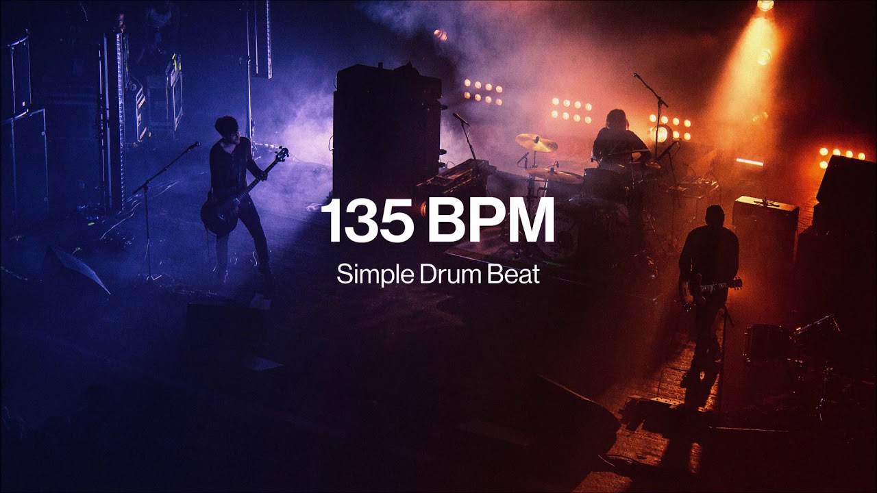 135 BPM 4/4 - Simple Straight Drum Beat / Metronome - YouTube