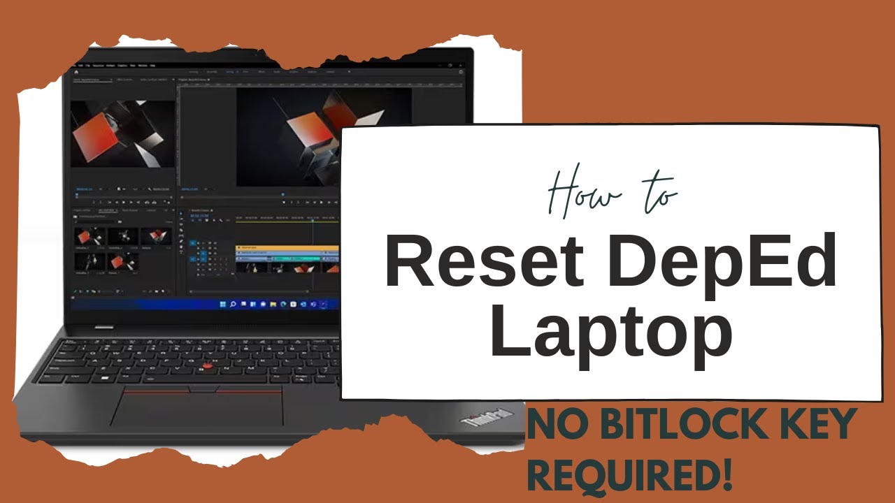 Reset DepEd Laptop Lenovo Thinkpad and others without BITLOCKER! - YouTube