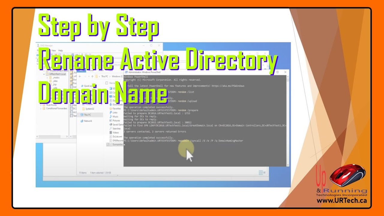 Step By Step Rename An Active Directory Domain YouTube Step By Step Rename An Active Directory Domain YouTube