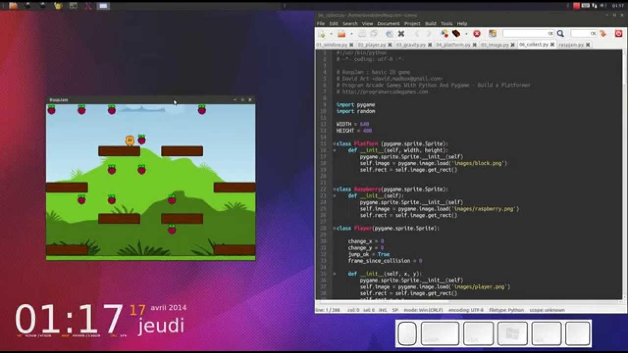 Demo Pygame for Raspberry Pi - YouTube