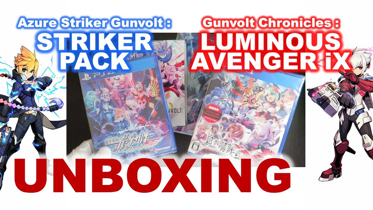 【PS4】Unboxing Azure Striker Gunvolt: Striker Pack & Gunvolt Chronicles ...