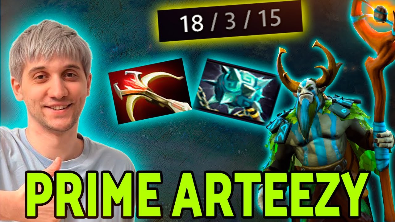 Prime Arteezy Hard Carrying a Degen Game - YouTube