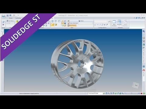 Simple Rim / einfache felge - SolidEdge ST 7 Training - YouTube
