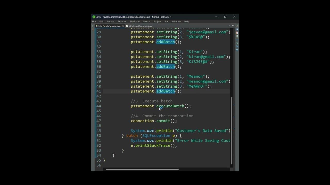 Batch Processing In Jdbc Programmingkt Java Jdbc Shorts Sql