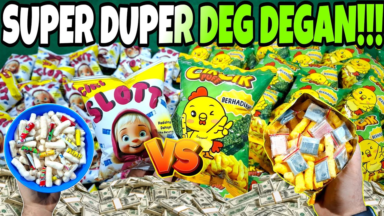 DUAL VIRAL!!! UNBOXING CIKI CIK CIK PUFF vs CIKI SLOTT BERHADIAH UANG ...