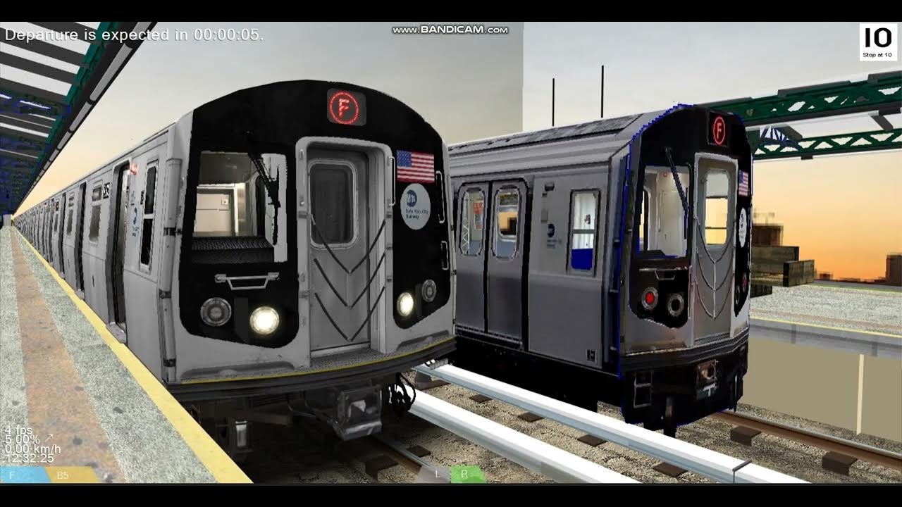 OpenBVE New 2022 R160B Siemens F train Arriving & Terminating at New Hyde Park Road - YouTube