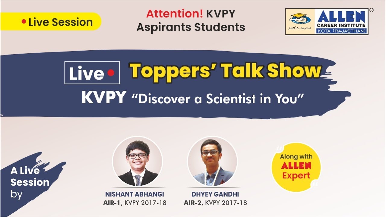 Online Toppers' Talk Show by KVPY Toppers with ALLEN Kota Coaching ...