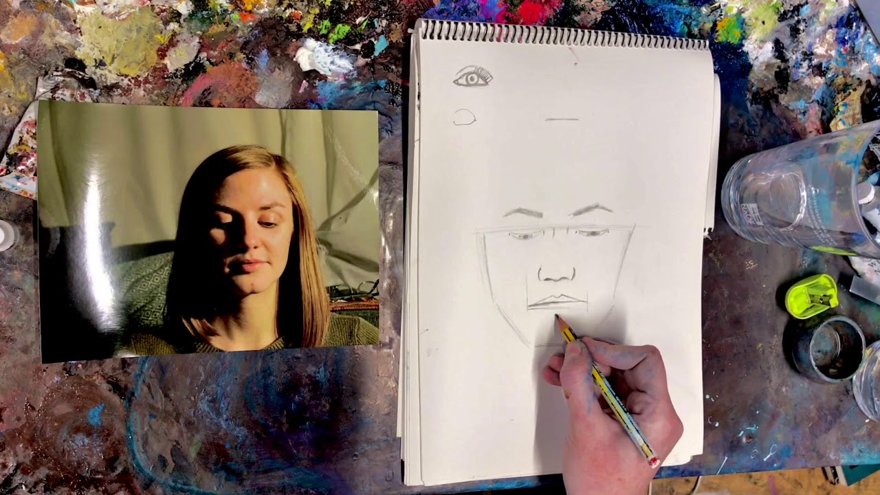Self Isolation Art: 'How to draw a face' - YouTube