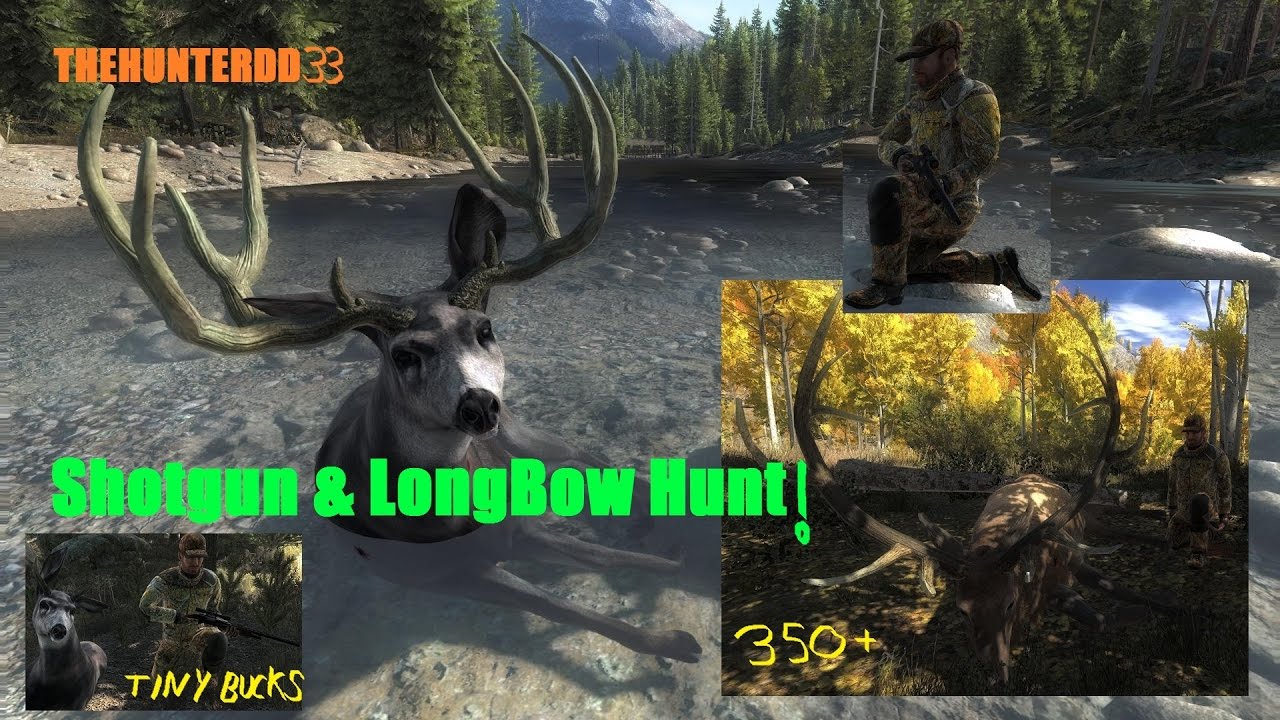 Shotgun & Longbow Hunt BUCKS N BULLS!!! THEHUNTER DD33 - YouTube