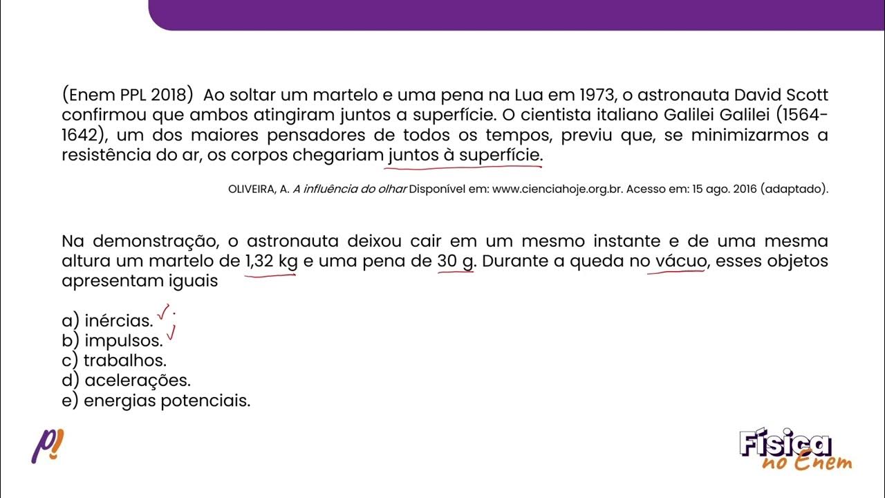 ENEM PPL 2018 - DIN MICA I - Leis de Newton e suas aplicações | Ao ...