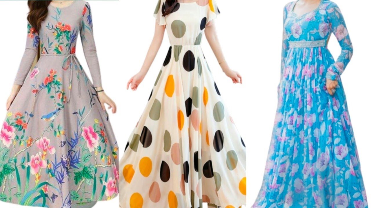 Floral Printed Long Maxi Designs, Summer maxi designs, Stylish printed ...