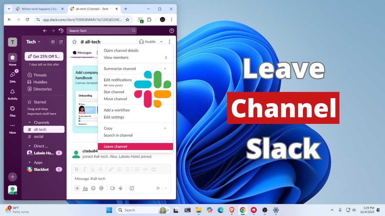 How to Leave a Slack Channel - YouTube