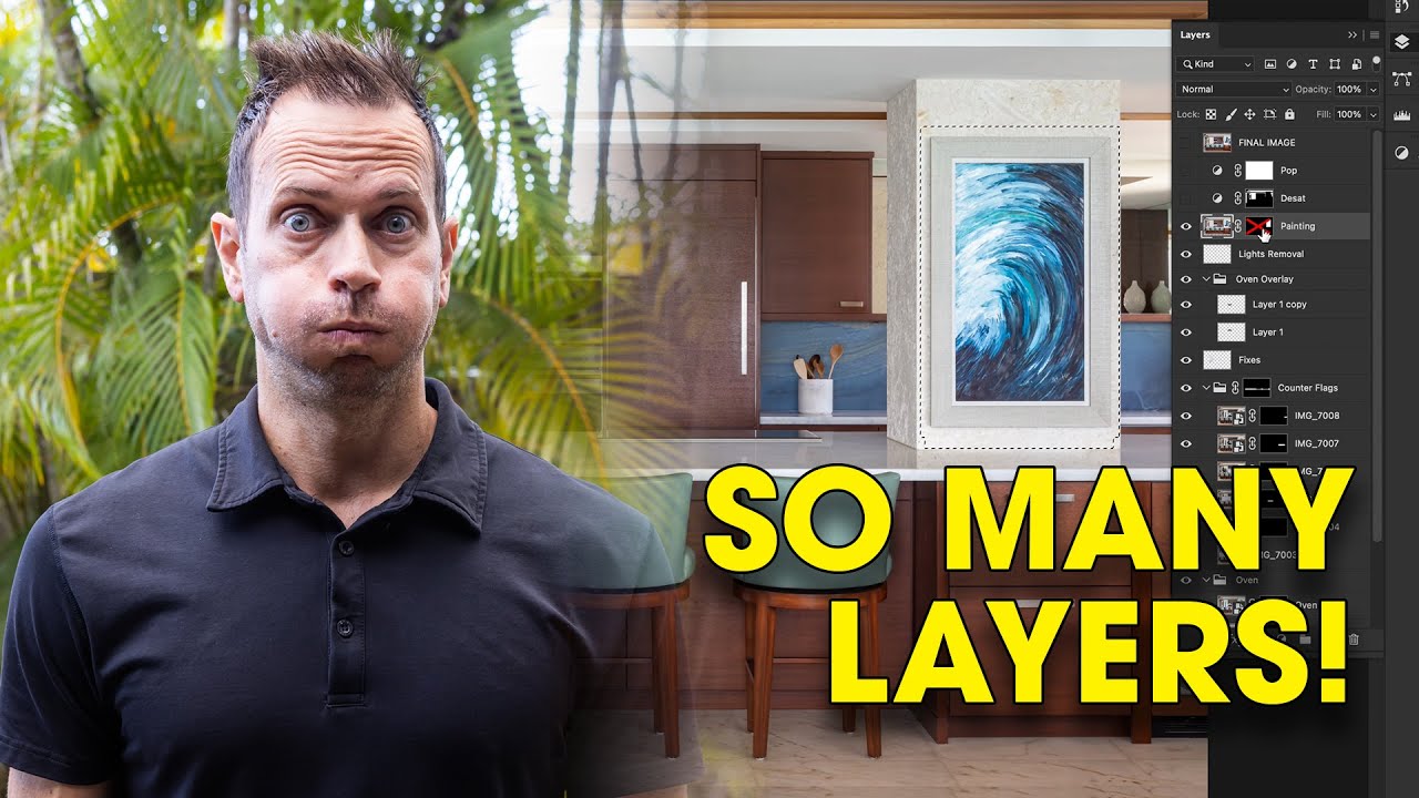 Editing a Complicated Interior Photo - YouTube