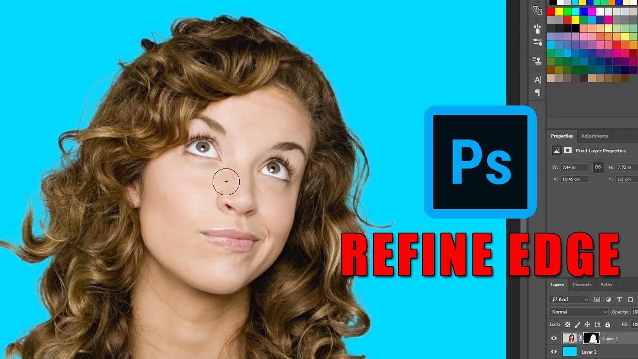 PHOTOSHOP REFINE EDGE | FREE TUTORIAL | GFXTECHOKING - YouTube