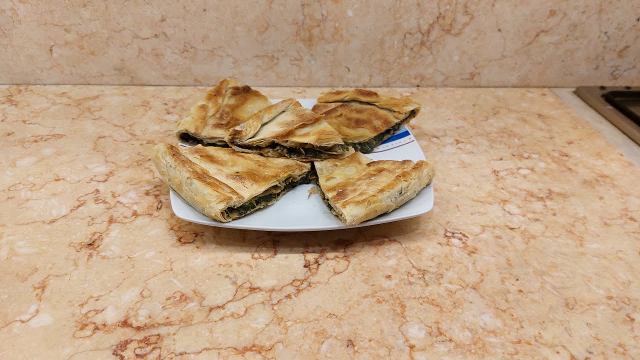 How to make burek with nettles/si te bejme byrek me hithra - YouTube