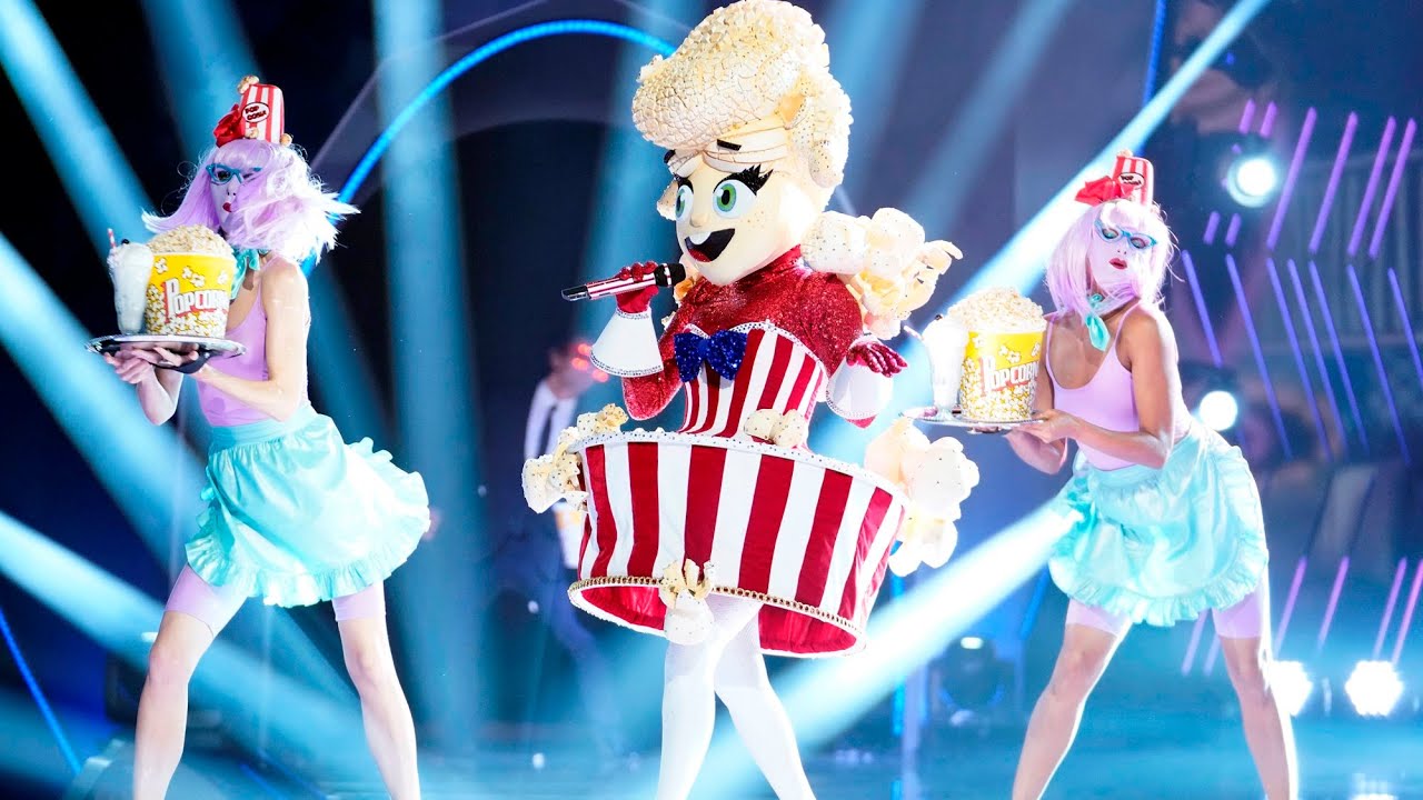 The Masked Singer 4 - Popcorn sings Jessie J's Domino - YouTube